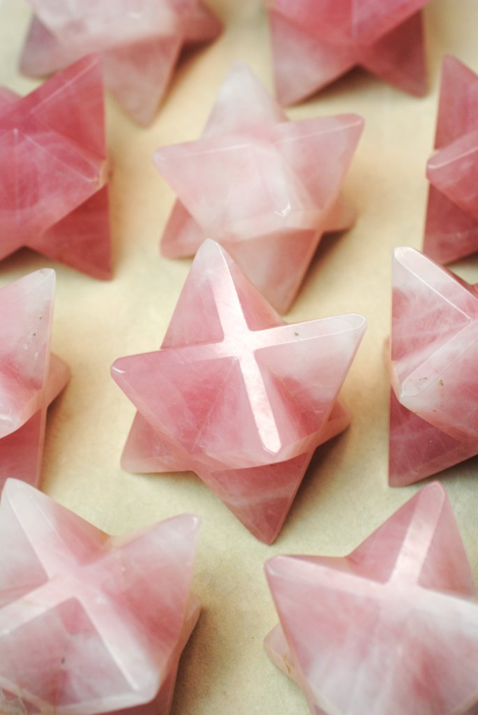 Rose Quartz, Merkaba XXL - Merkaba - Formed Stones - Crystals ...